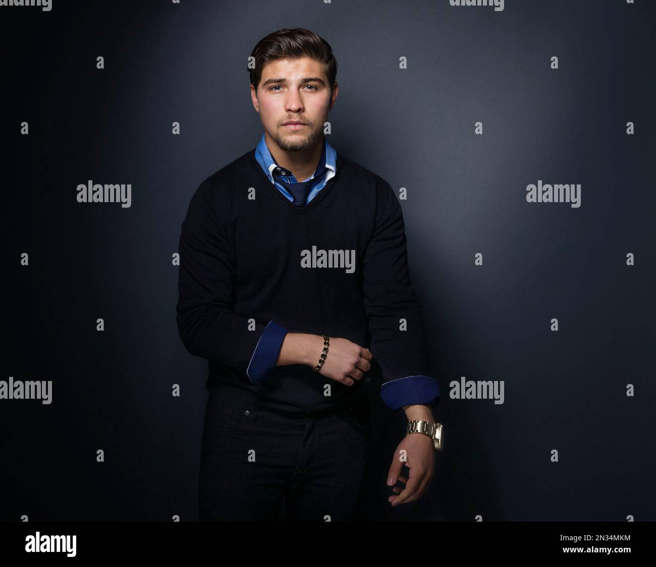 Luke Bilyk poses for a portrait to promote the film, "Hellions", at the ...