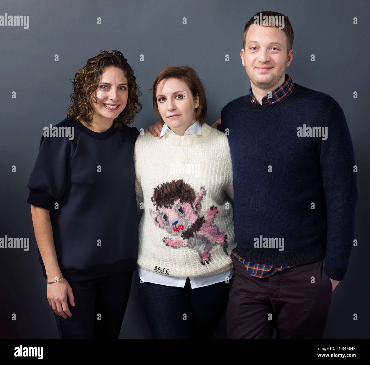 Producer Stacey Reiss, from left, Lena Dunham and director Matt Wolf ...