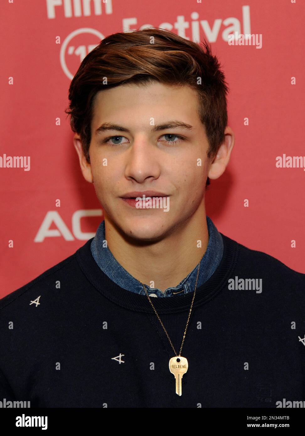 Tye Sheridan, a cast member in "Stanford Prison Experiment," poses with ...