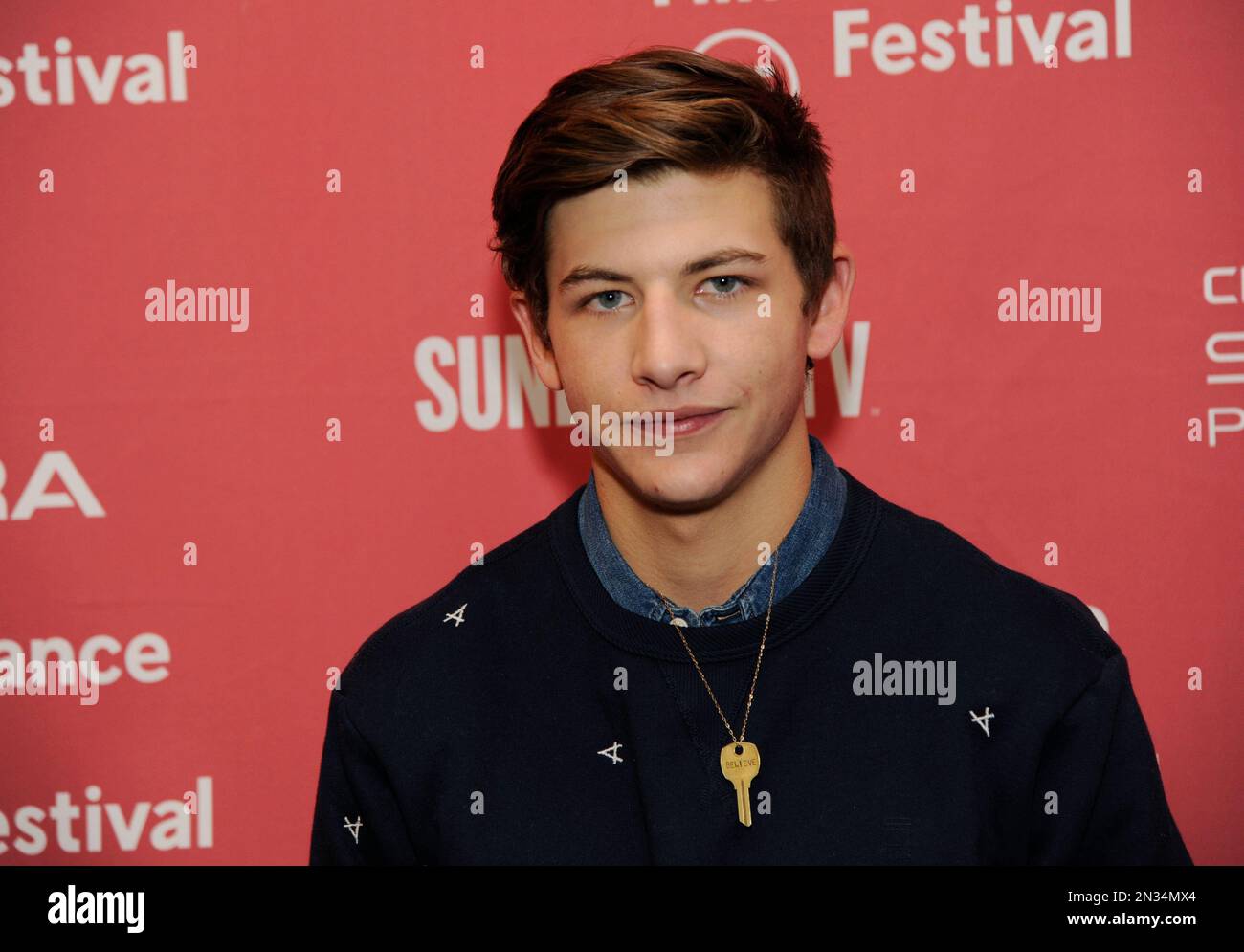 Tye Sheridan, a cast member in "Stanford Prison Experiment," poses with ...