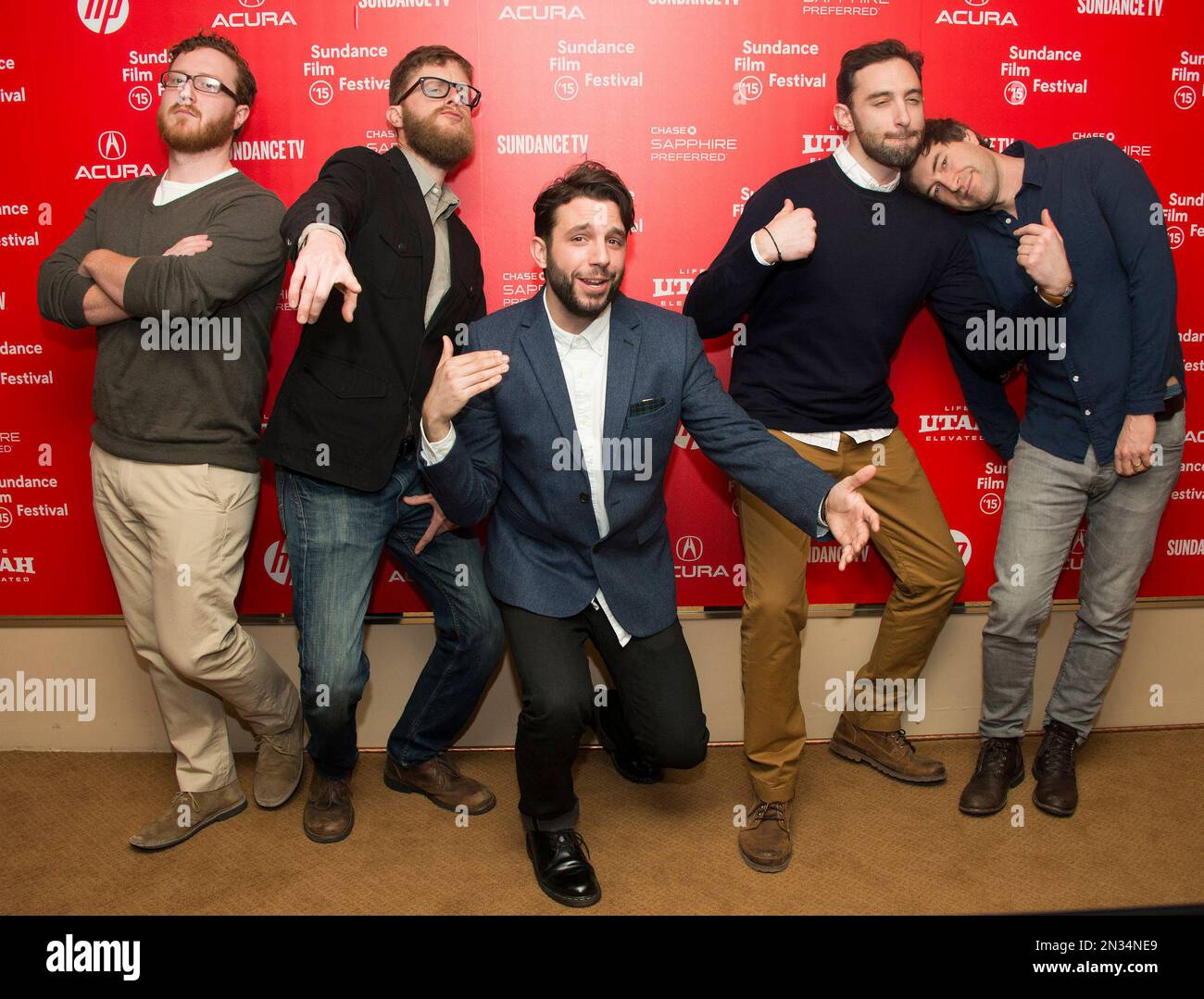 Sound mixer Patrick Janssen, from left, producer Josh Polon, directors ...
