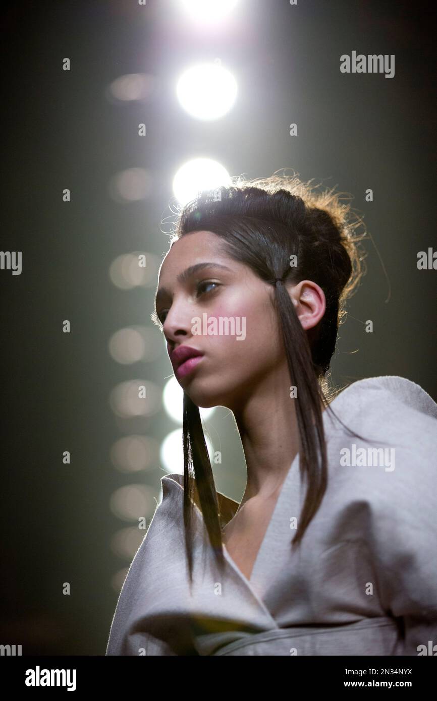 A model wears a creation from Dutch designer Esther Dorhout Mees 2015 ...
