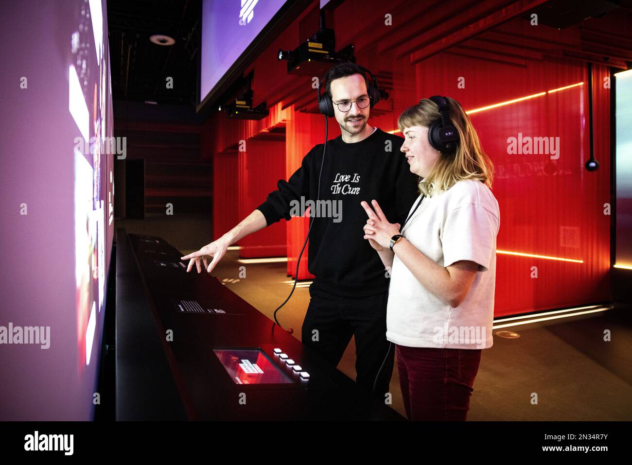 HILVERSUM - The preview of the new Media Museum in Sound & Vision. The ...