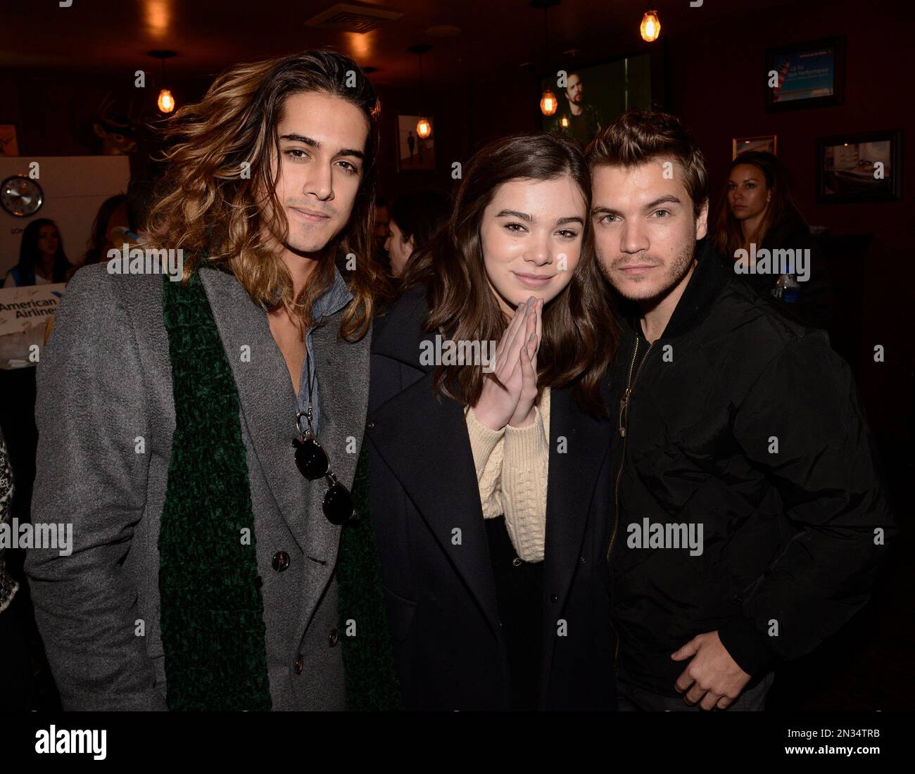 From left to right, actor Avan Jogia, actress Hailee Steinfeld, and ...