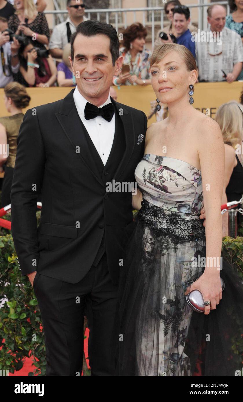 Ty Burrell, left, and Holly Burrell arrive at the 21st annual Screen ...