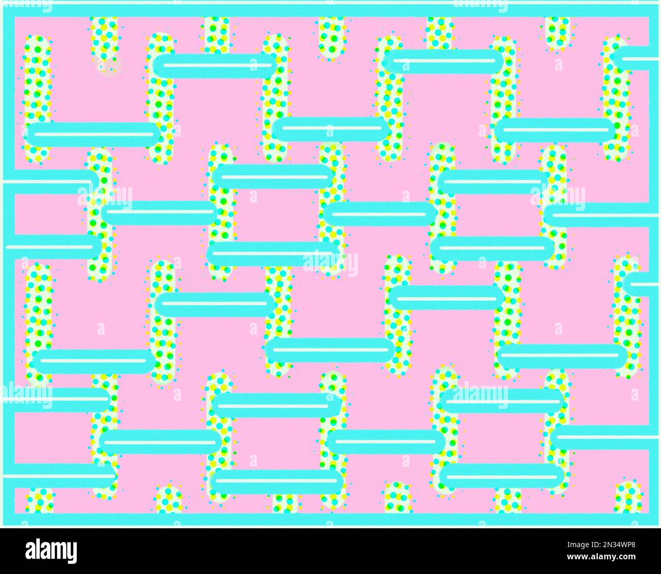 Pastel pink and green maze, fun combination for birthday party ...