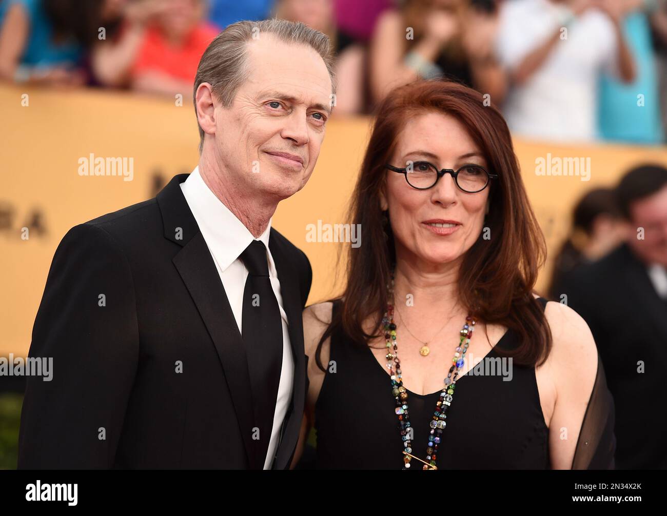 Steve Buscemi, left, and Jo Andres arrive at the 21st annual Screen ...