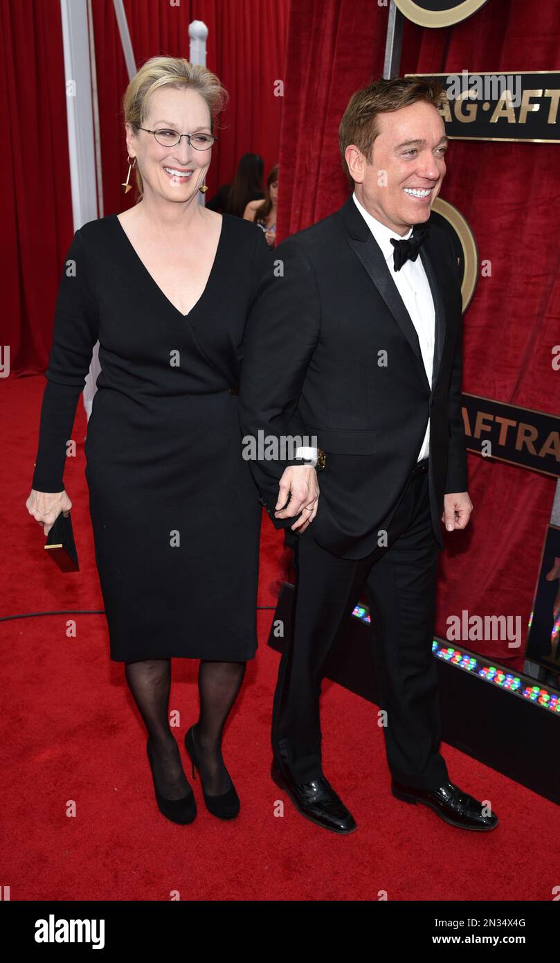 Meryl Streep, left, and Kevin Huvane arrive at the 21st annual Screen ...