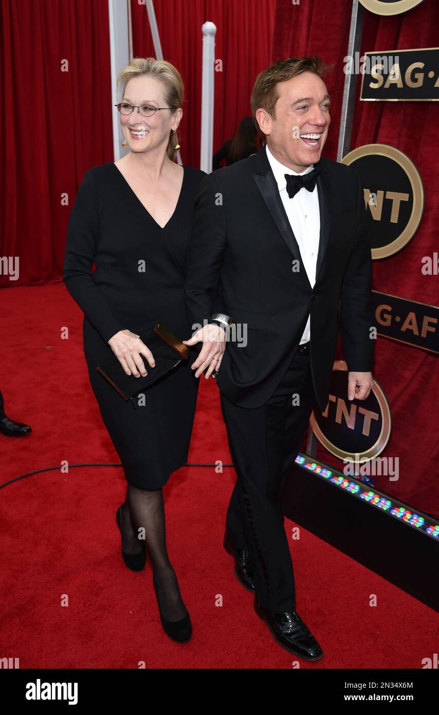 Meryl Streep, left, and Kevin Huvane arrive at the 21st annual Screen ...