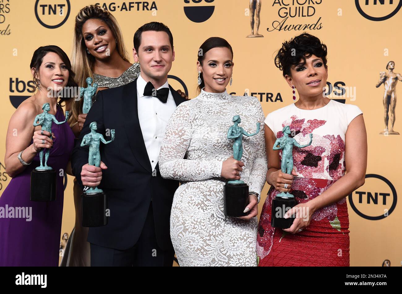 Elizabeth Rodriguez, from left, Laverne Cox, Matt McGorry, Dascha ...