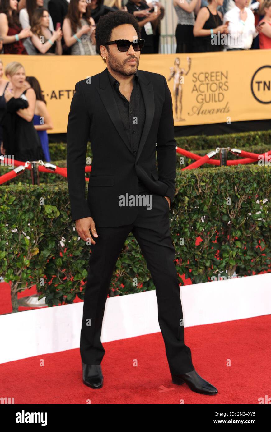 Lenny Kravitz arrives at the 21st annual Screen Actors Guild Awards at ...