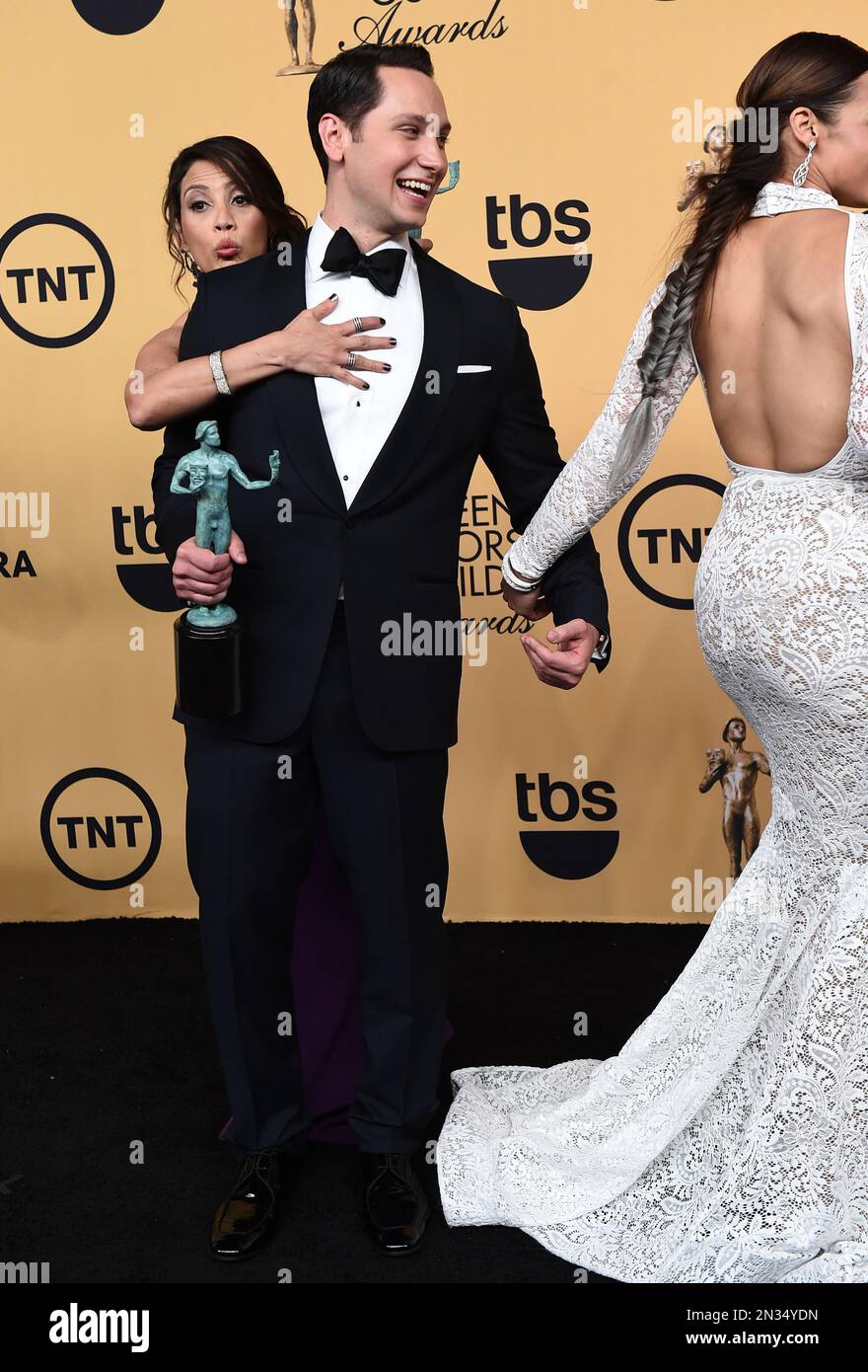 Elizabeth Rodriguez, from left, Matt McGorry and Dascha Polanco pose in ...