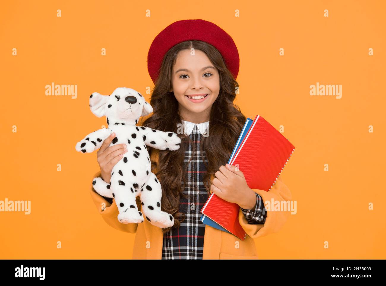happy childhood. school and fashion. child in pupil uniform. kid in ...