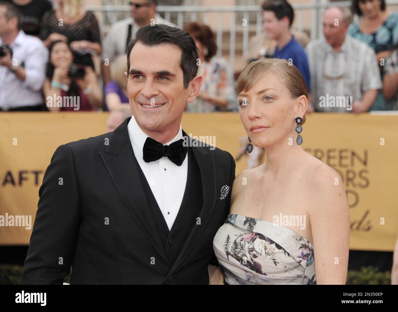 Ty Burrell, left, and Holly Burrell arrive at the 21st annual Screen ...