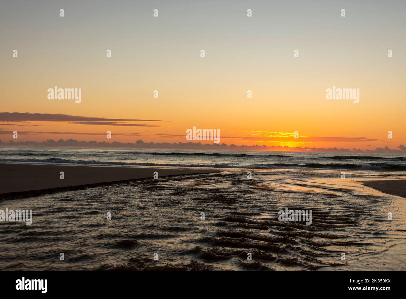 Sunrise over the Pacific Ocean near Buderim. Queensland, Australia ...
