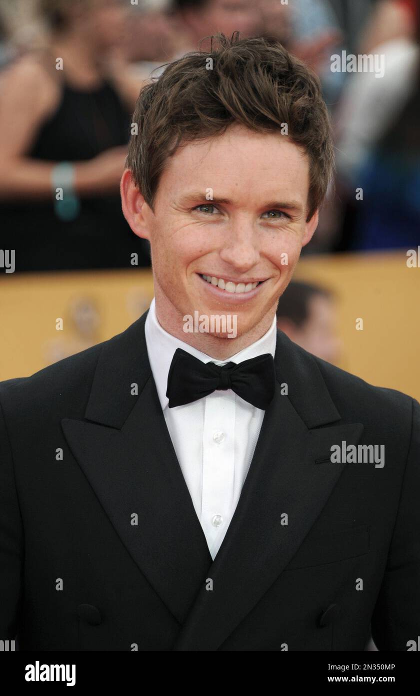 Eddie Redmayne arrives at the 21st annual Screen Actors Guild Awards at ...