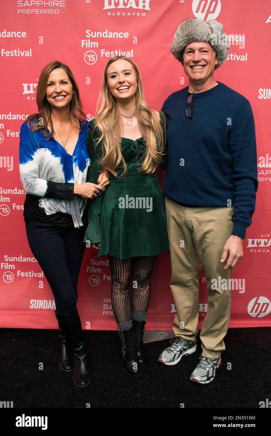 Shelli Knievel, Lily Knievel and Kelly Knievel attend the premiere of ...