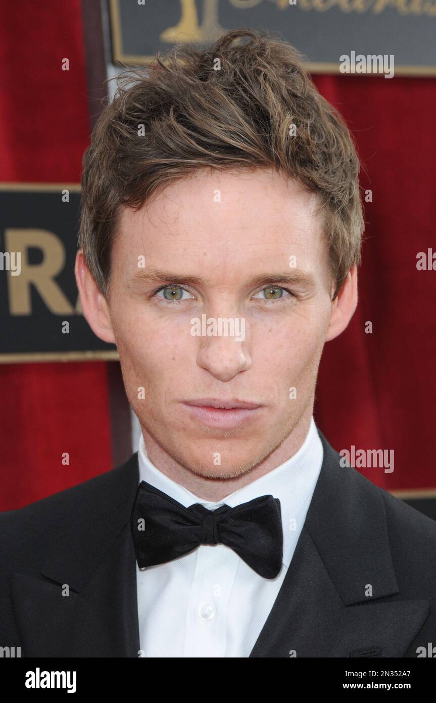 Eddie Redmayne arrives at the 21st annual Screen Actors Guild Awards at ...