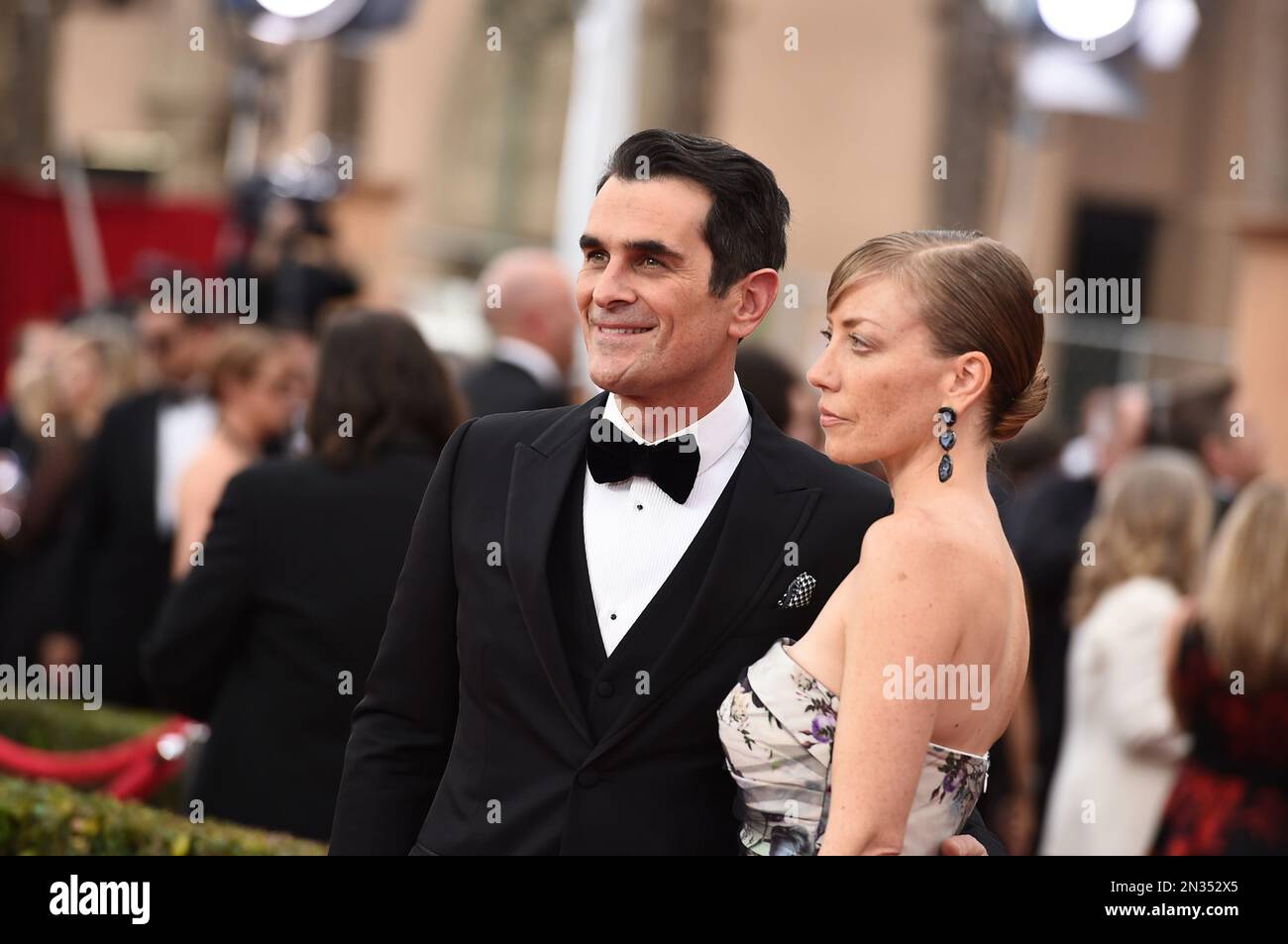 Ty Burrell, left, and Holly Burrell arrive at the 21st annual Screen ...