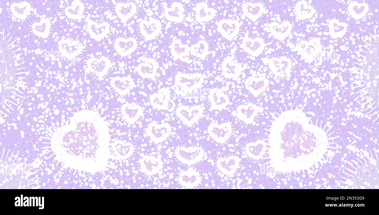 Multiple hearts in a purple pastel background, kawaii, sweet Stock ...