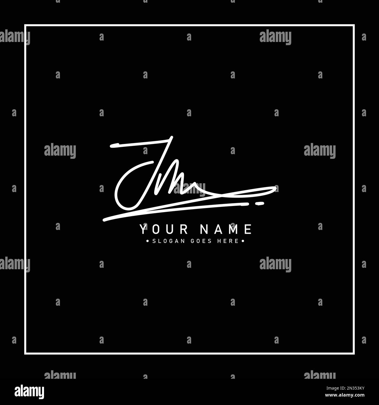 JM Handwritten Signature logo - Vector Logo Template for Beauty ...