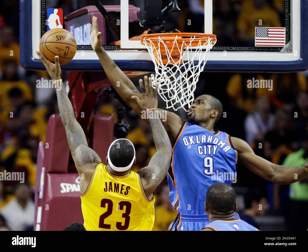 Serge Ibaka Blocks Lebron James