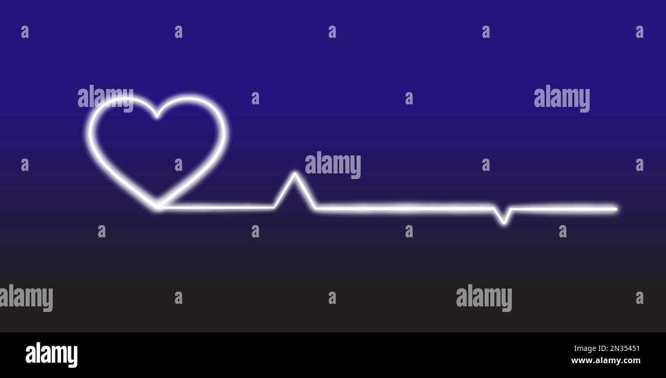 Blue background, heart attack, falling in love Stock Photo - Alamy