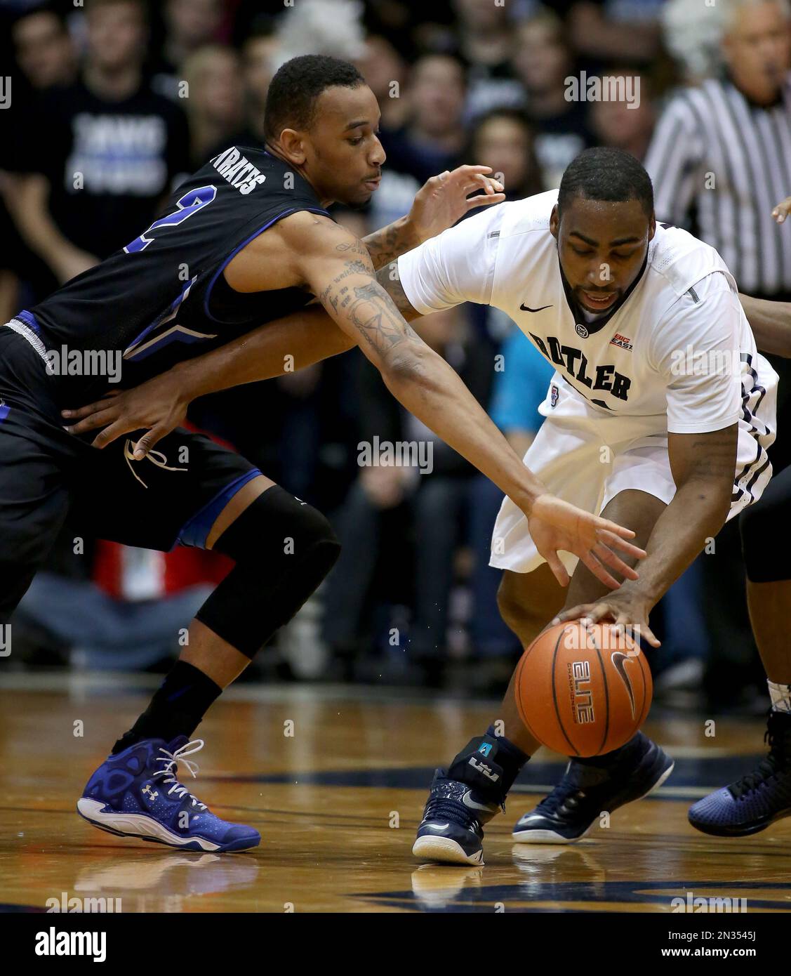 Seton Hall forward Brandon Mobley (2) tries to steal the ball from ...