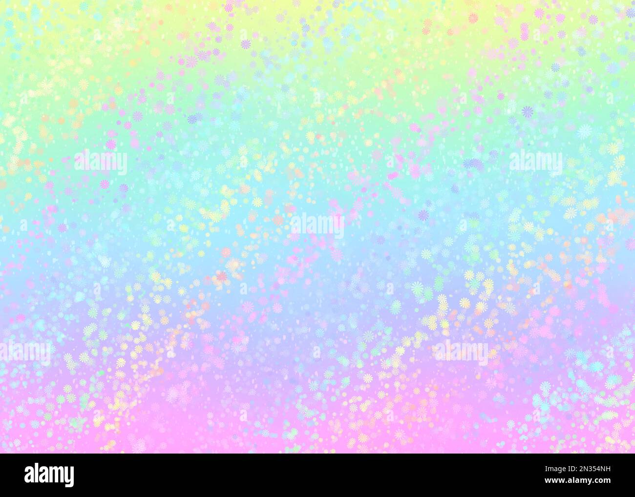 Dreamy rainbow colors background with unicorn flowers, shades for baby ...
