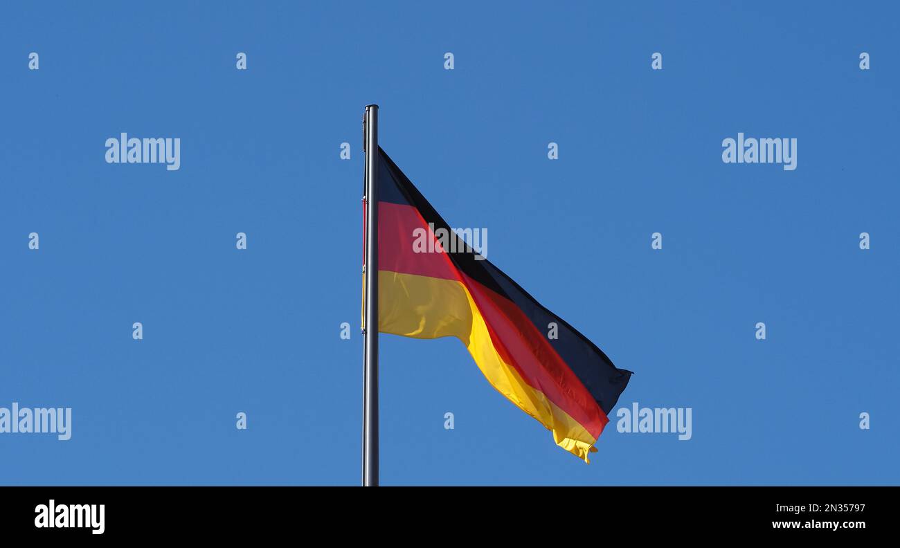 the German national flag of Germany, Europe Stock Photo - Alamy