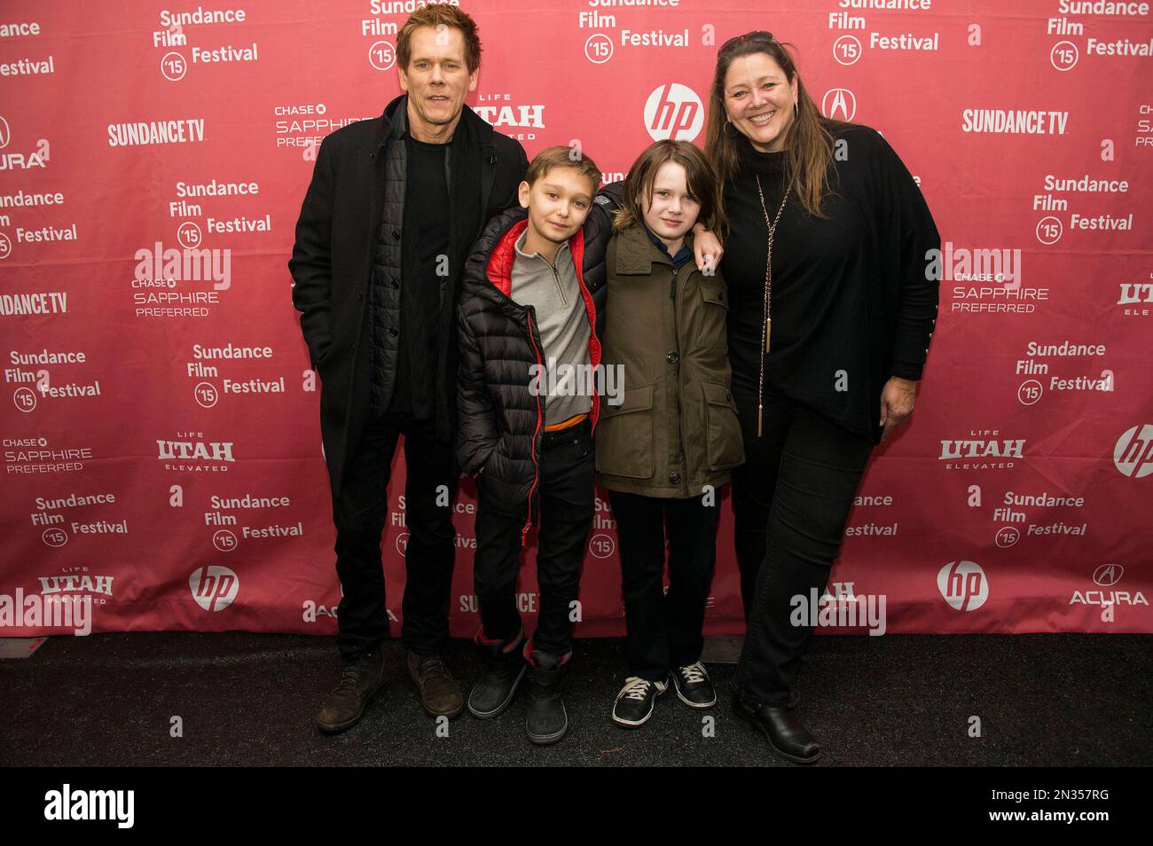 Actors Kevin Bacon, James Freedson-Jackson, and Hays Wellford and ...