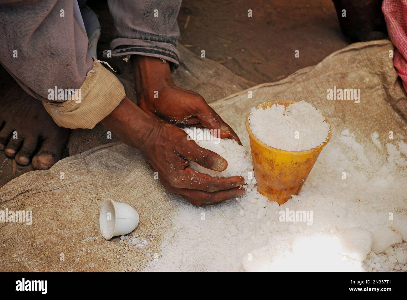 Salt vendor, Ethiopia Stock Photo - Alamy