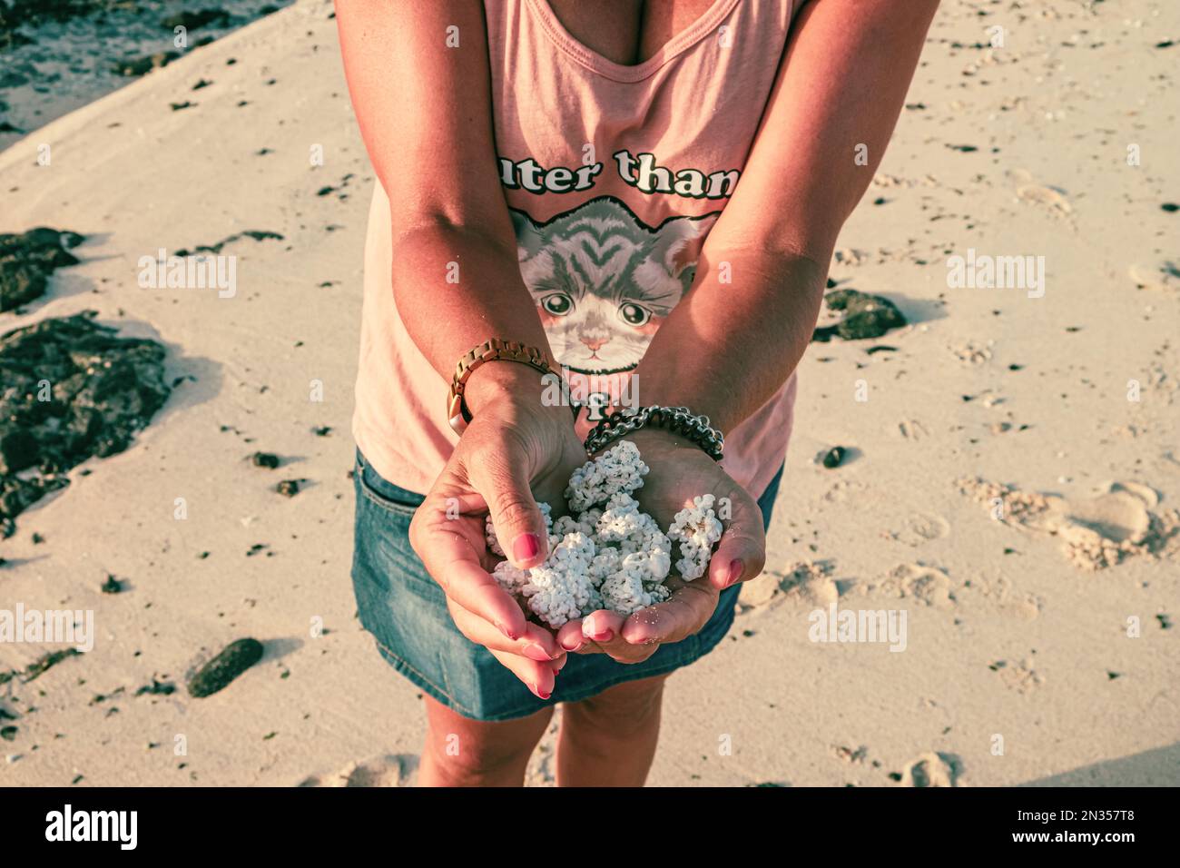 popcorn grain sand beach in Fuerteventura Stock Photo - Alamy