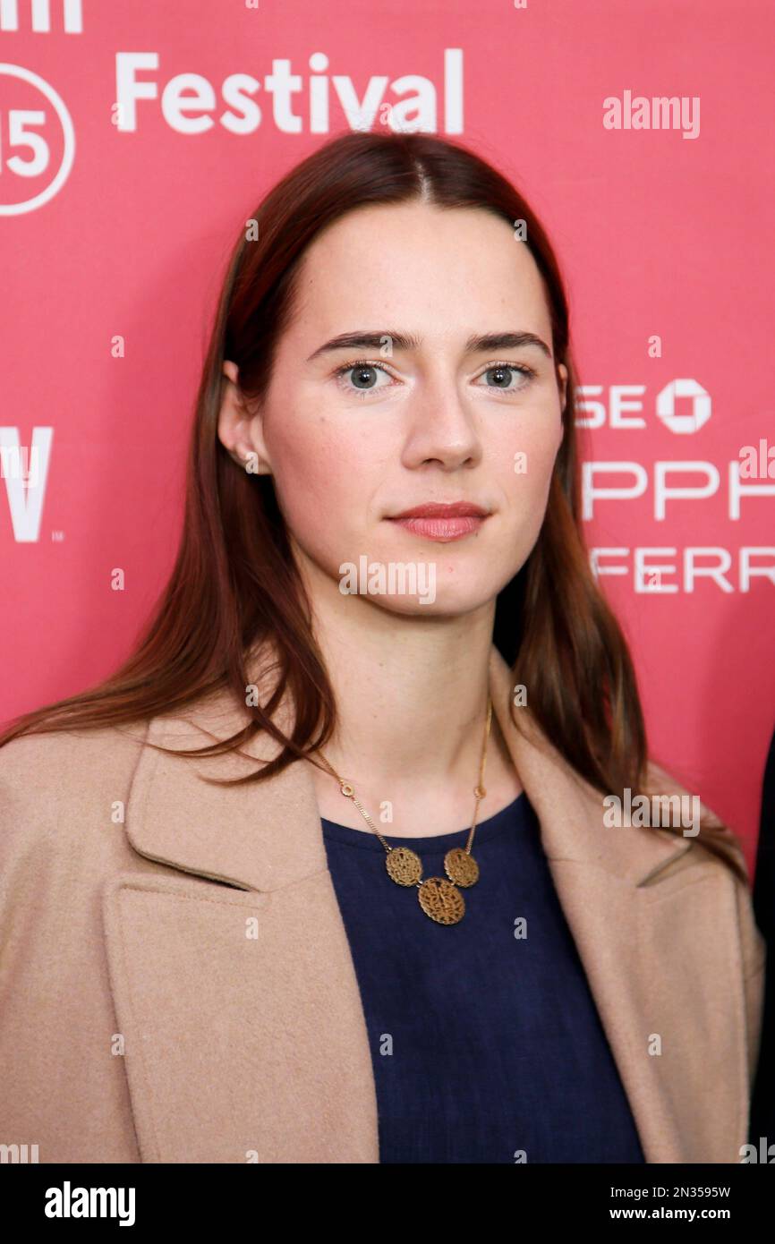 Actress Caren Pistorius poses at the premiere of "Slow West" during the ...