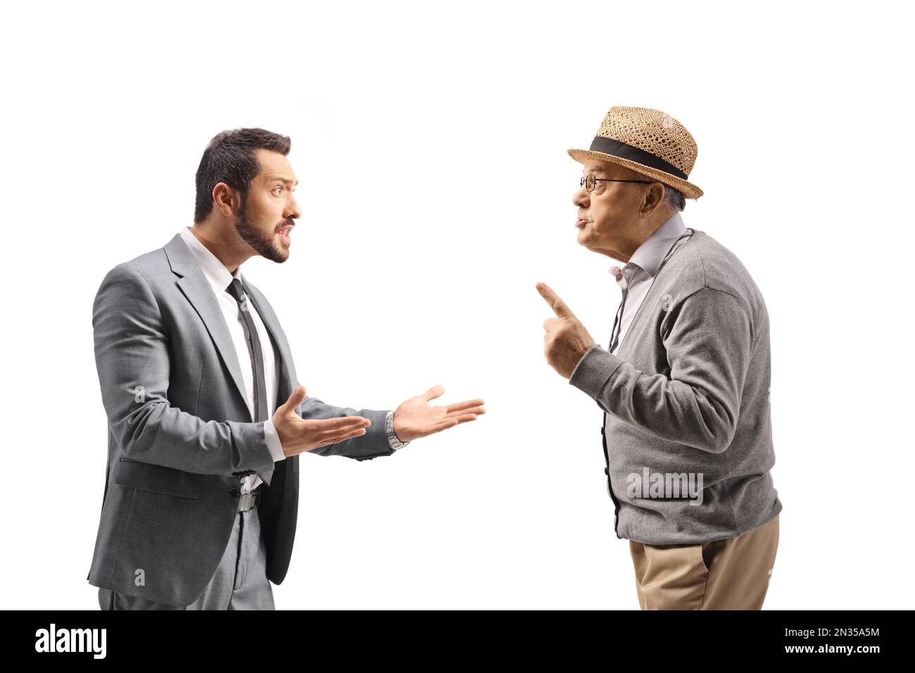 Man with son serious Cut Out Stock Images & Pictures - Alamy