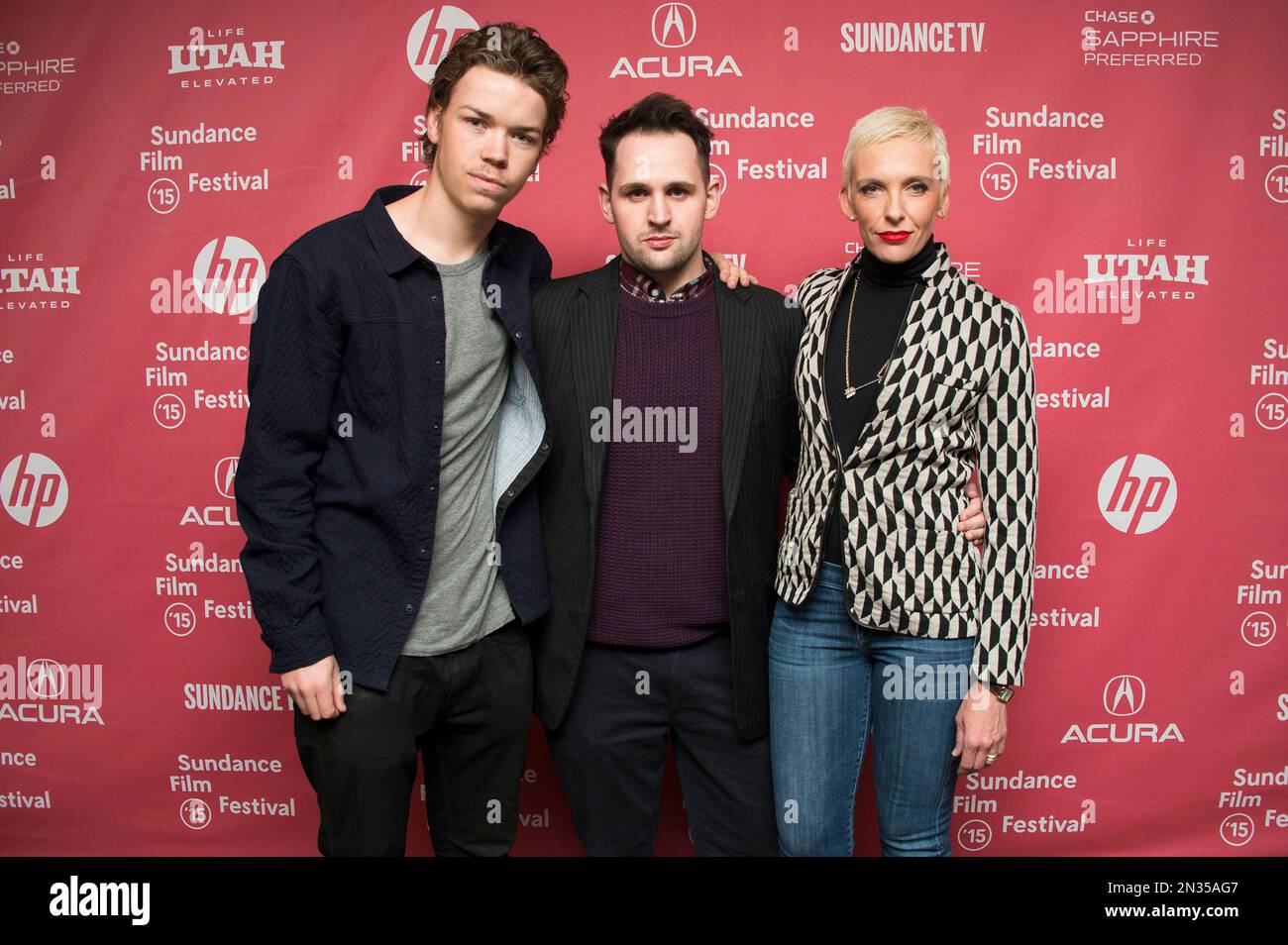 Actor Will Poulter, director Gerard Barrett and actress Toni Collette ...