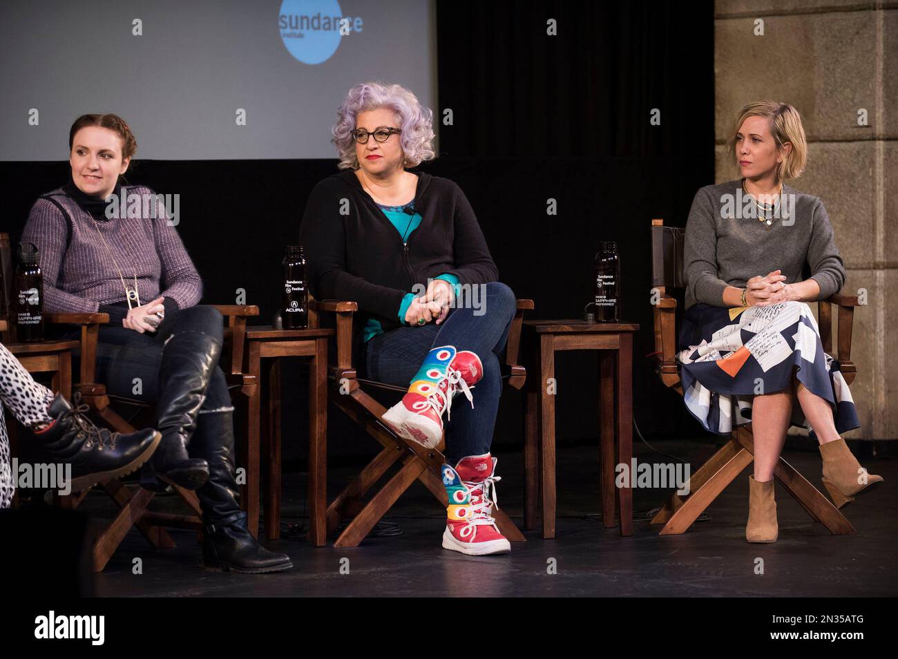Lena Dunham, Jenji Kohan and Kristen Wiig attend the “Power Of Stories ...