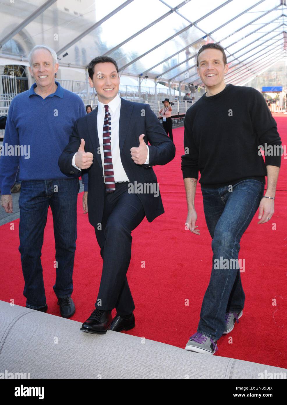 From left, Daryl Anderson, Matt McGorry and Woody Schultz attend the ...