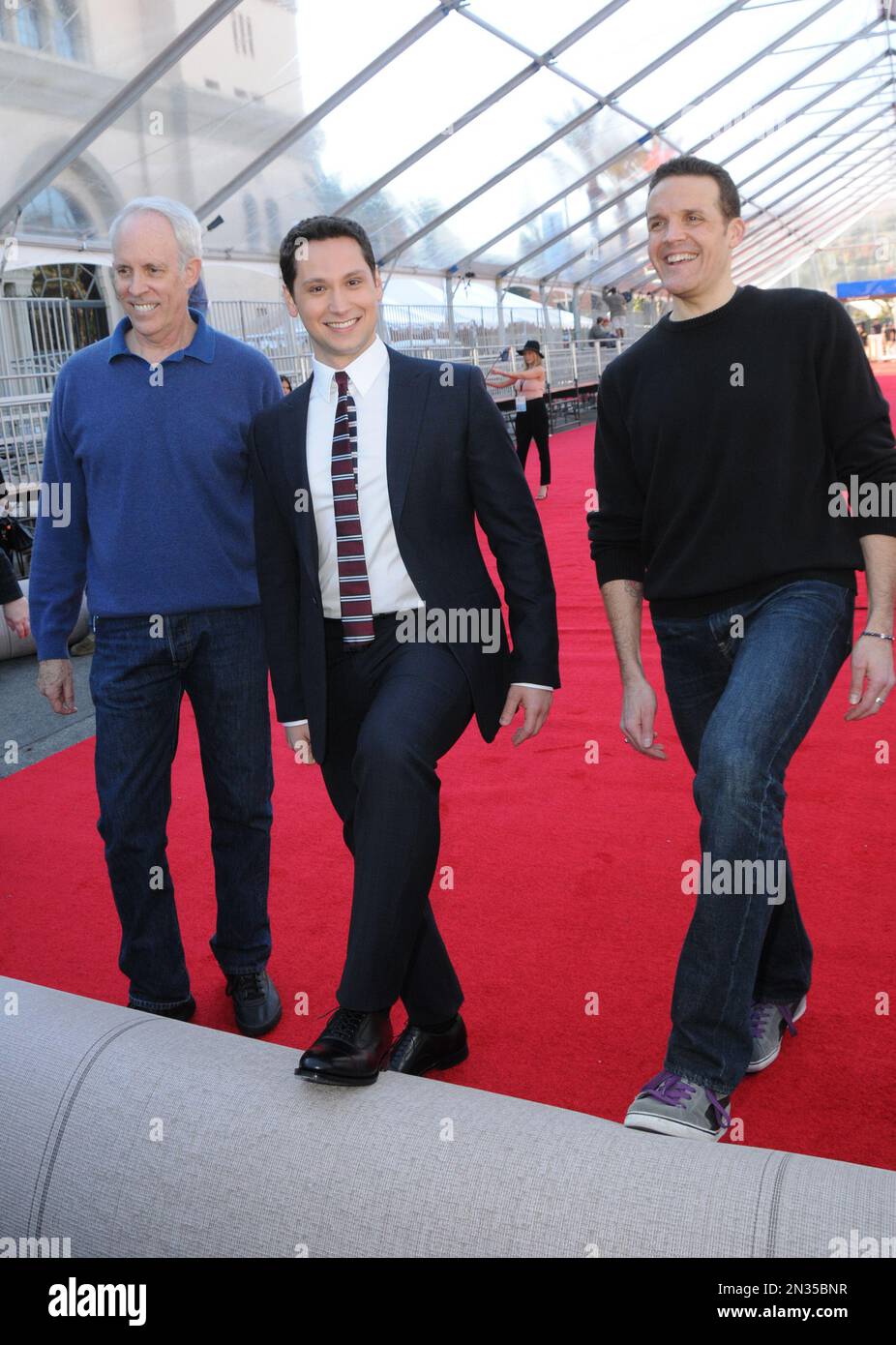 From left, Daryl Anderson, Matt McGorry and Woody Schultz attend the ...
