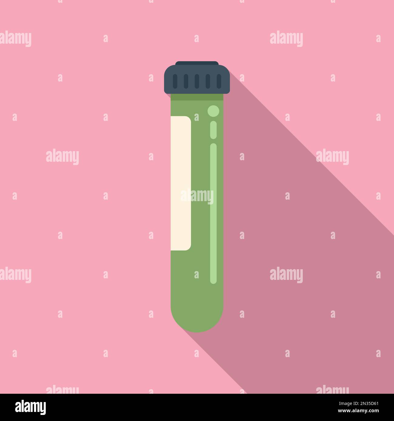 Bacteria test tube icon flat vector. Disease drug. Resistant medical ...