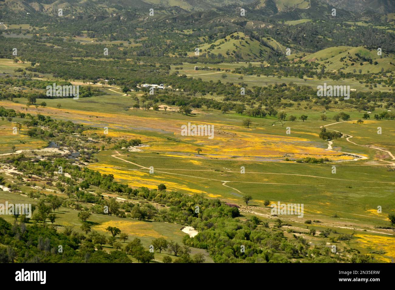Aerials of Fort Hunter Liggett, California and surrounding areas, April ...
