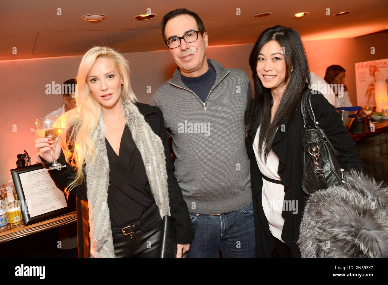 Louise Linton, from left, Steven Mnuchin, Relativity Co-Chairman of the ...