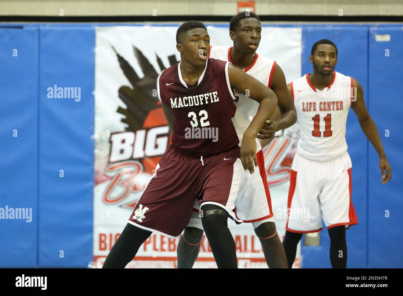 MacDuffie's Jordy Tshimanga #32 in action against Life Center during ...