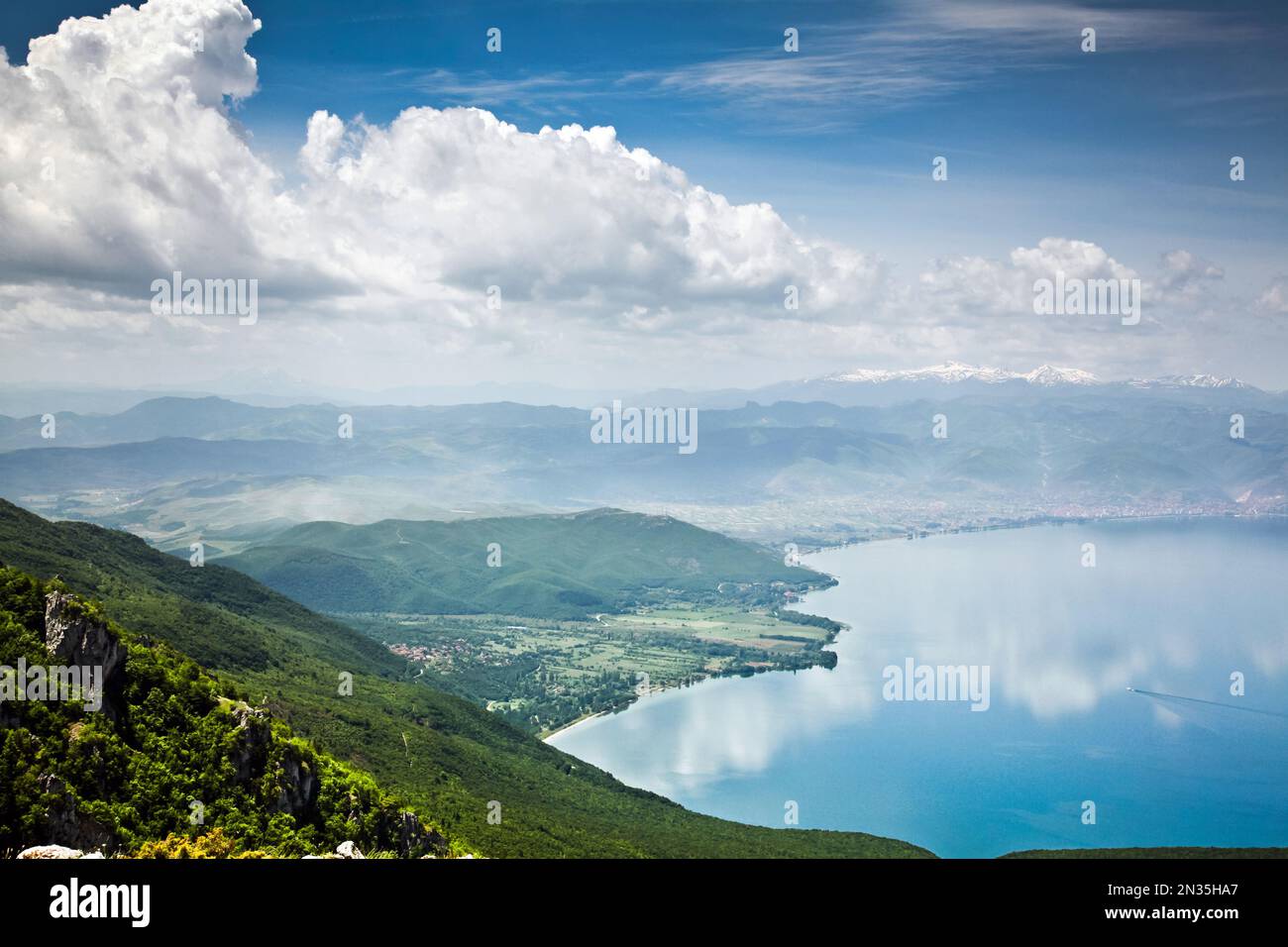 View of Ohrid Lake from Galicica, Northern Macedonia Stock Photo - Alamy