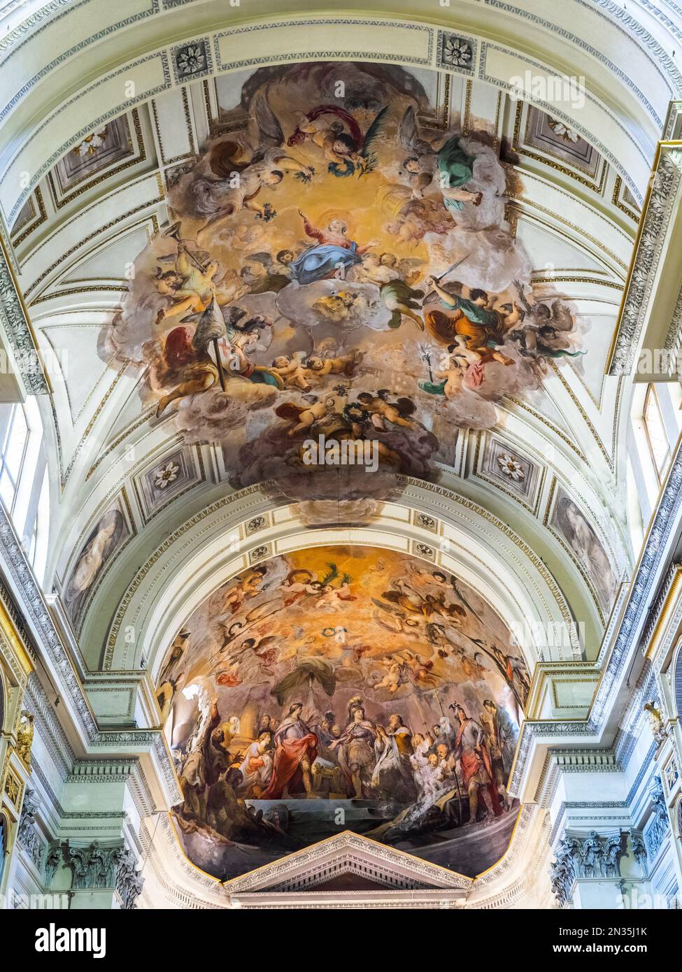Fresco in the apse basin, where Robert Guiscard and Count Roger are ...