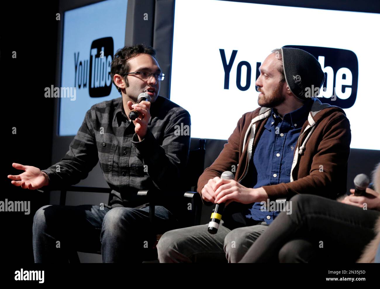 YouTube content creators Benny Fine, left, and Rafi Fine are seen at ...