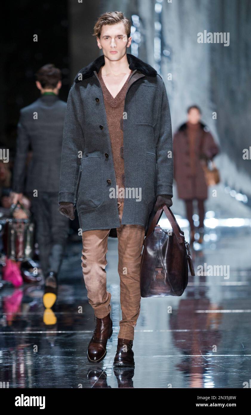 A models wear a creation by Italian designer Alessandro Sartori as part ...