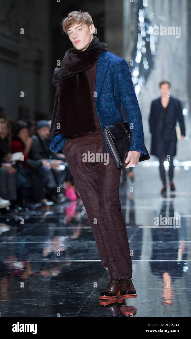 A models wear a creation by Italian designer Alessandro Sartori as part ...