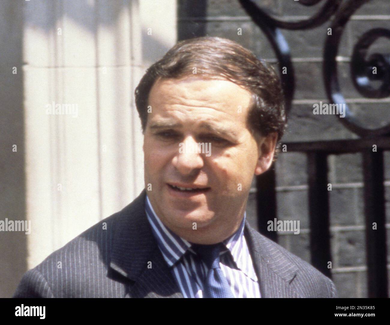 British politician Leon Brittan, Chief Secretary to the Treasury shown ...