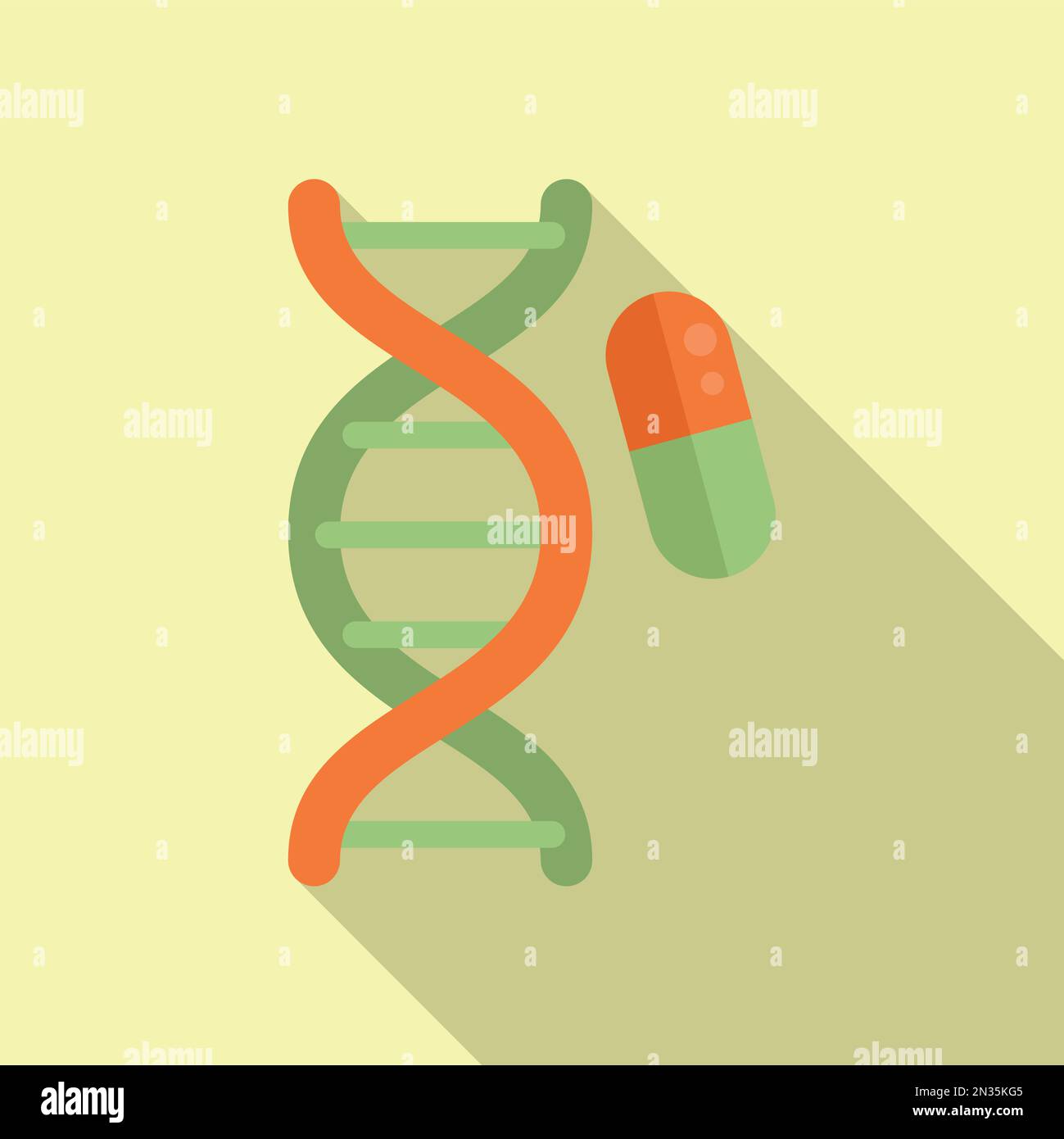 Antibiotic dna resistance icon flat vector. Bacteria drug. Pill monster ...